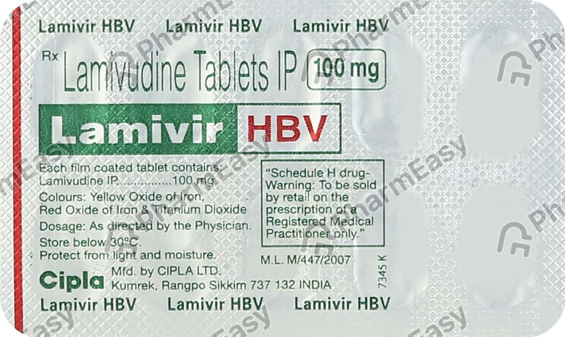 Lamivir Hbv 100 MG Tablet (10): Uses, Side Effects, Price & Dosage ...