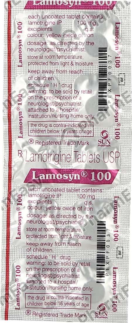 Lamosyn 100 MG Tablet (10): Uses, Side Effects, Price & Dosage | PharmEasy