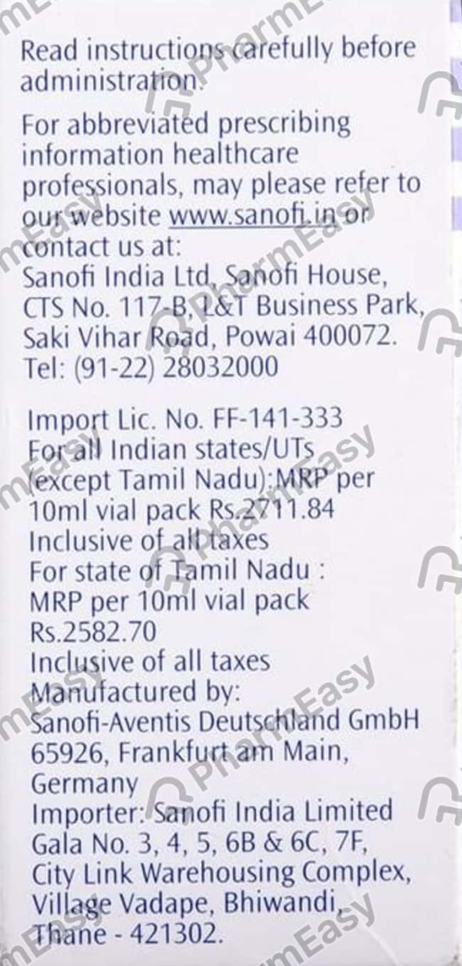 Lantus 100 IU/ML Solution For Injection (10): Uses, Side Effects, Price ...