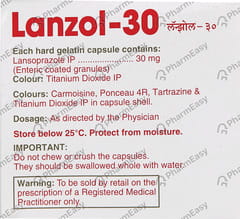 Lanzol 30 Capsule: Uses, Side-effects, Price, Dosage & More Info ...