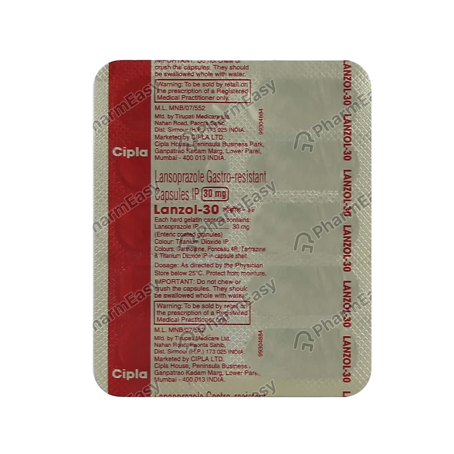 Buy Lanzol 30 MG Capsule (10) Online at Flat 18% OFF* | PharmEasy