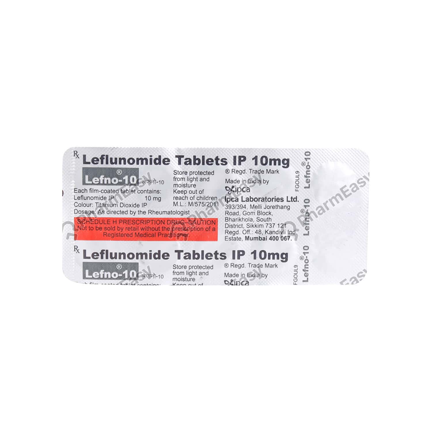 Lefno 10 MG Tablet (10) - Uses, Side Effects, Dosage, Composition ...