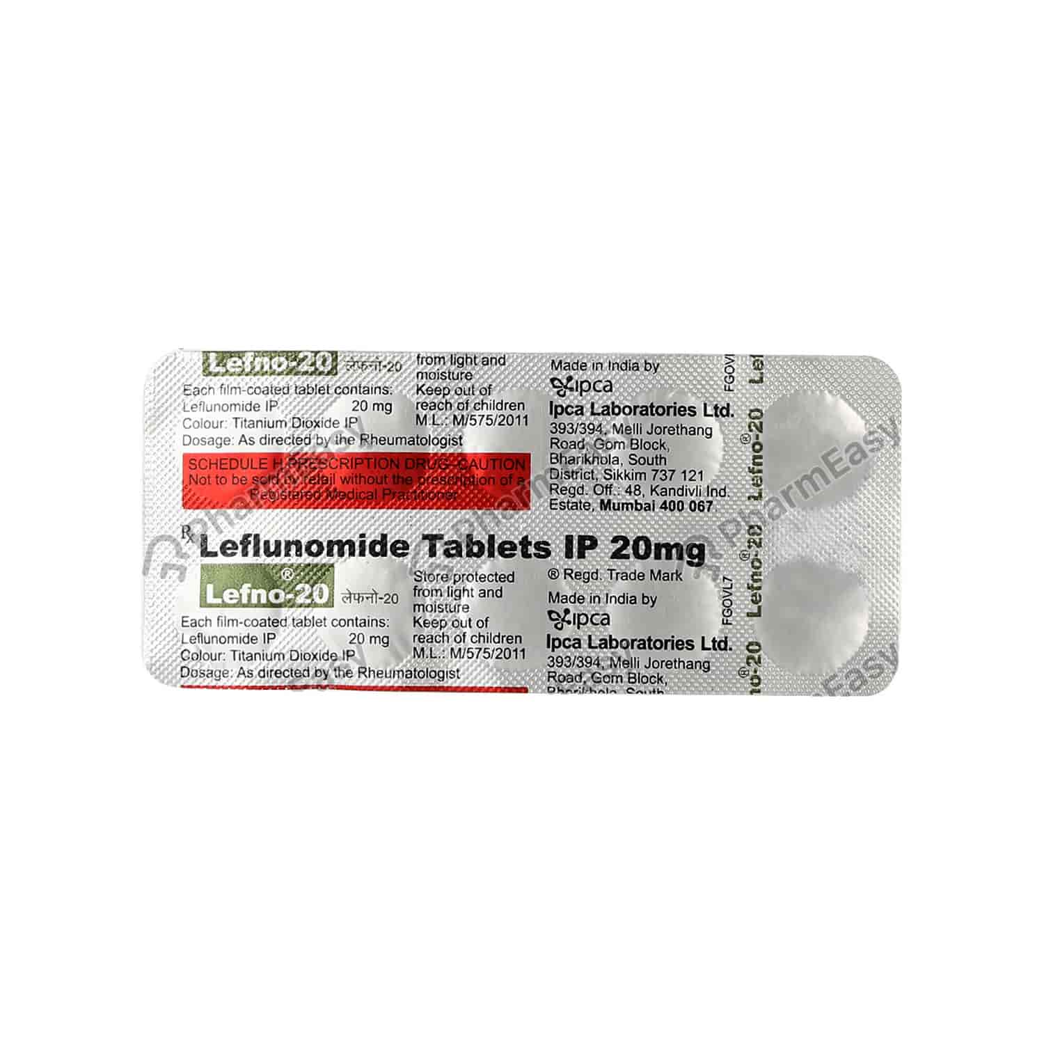 Buy Lefno 20mg Tablet Online at flat 15% off | PharmEasy