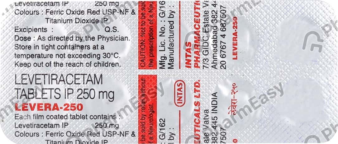 Levera 250 MG Tablet (10): Uses, Side Effects, Price & Dosage | PharmEasy
