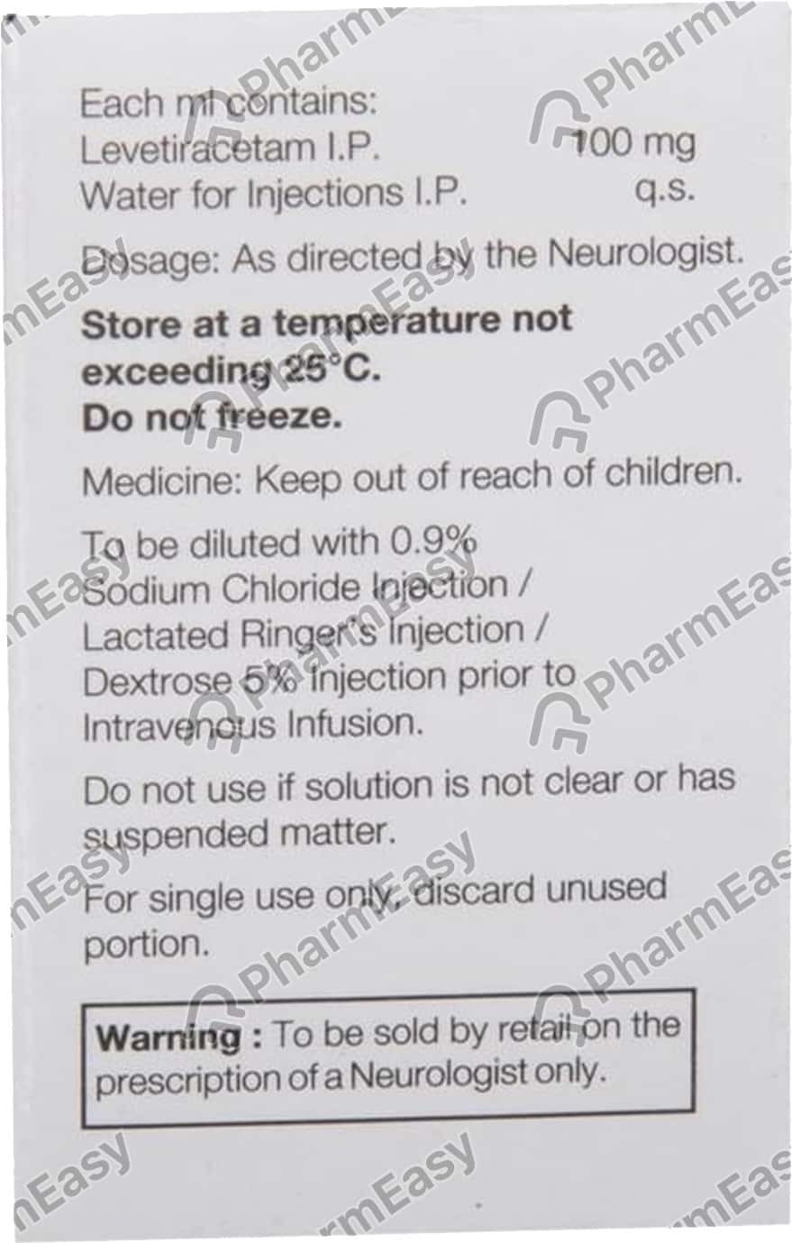 Buy Levesam 100 MG Injection (5) Online at Flat 15% OFF | PharmEasy