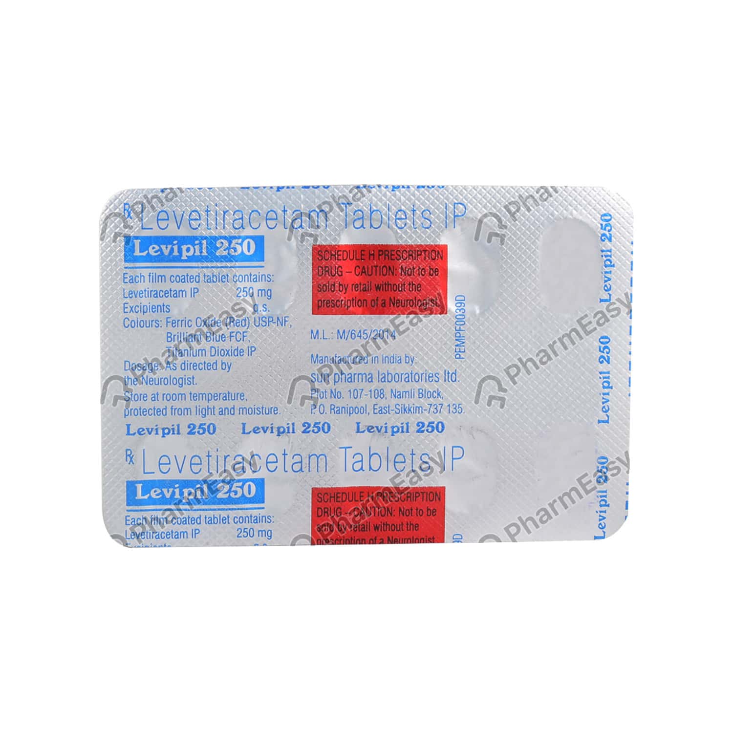 Levipil 250 MG Tablet (10) - Uses, Side Effects, Dosage, Composition ...