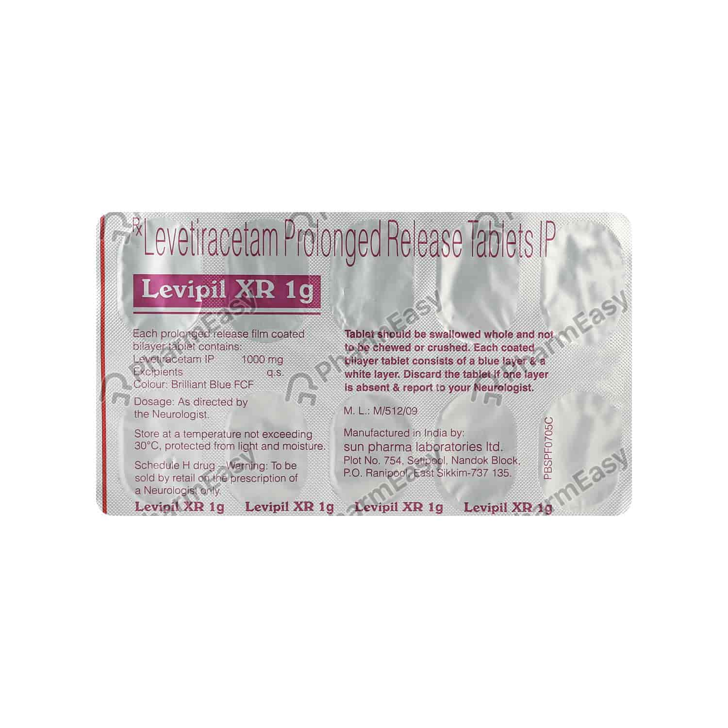 Levipil Xr 1gm Tab 10'S - Uses, Side Effects, Dosage, Composition ...