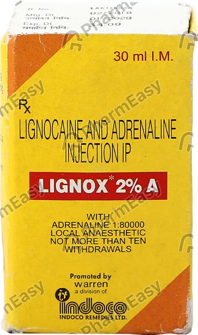 Buy Lignox 2% A Vial Of 30ml Solution For Injection Online & Save Up to ...