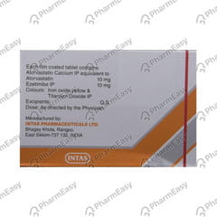 Lipi Ez 10mg Strip Of 10 Tablets: Uses, Side Effects, Price & Dosage ...