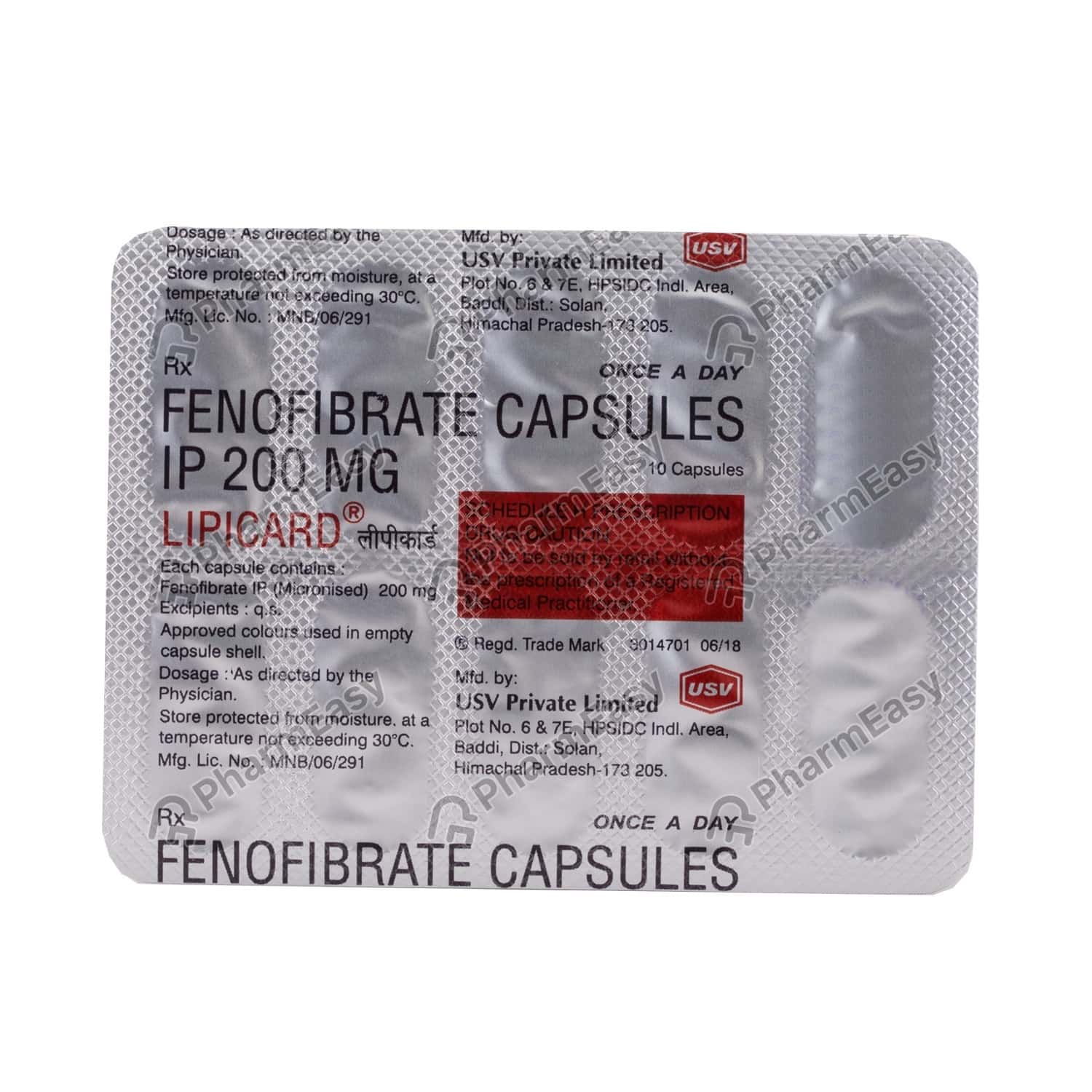 Buy Lipicard 200 MG Capsule (10) Online at Flat 18% OFF* | PharmEasy