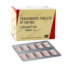 Lipicard 160 MG Tablet (10) - Uses, Side Effects, Dosage, Composition ...