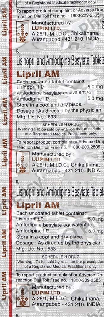 Lipril Am Tablet: Uses, Side Effects, Price & Dosage | PharmEasy