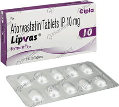 Lipvas 10 Tablet: Uses, Side-effects, Price, Dosage & More Info - PharmEasy