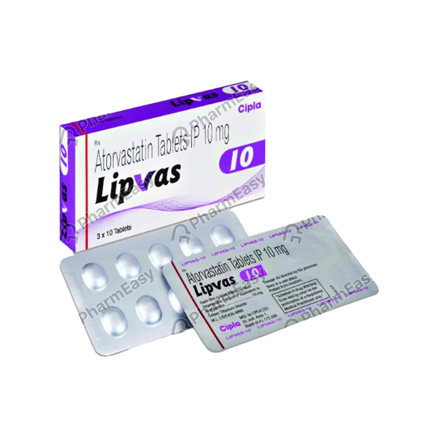 Lipvas 10mg Tab - Uses, Side Effects, Dosage, Composition & Price ...