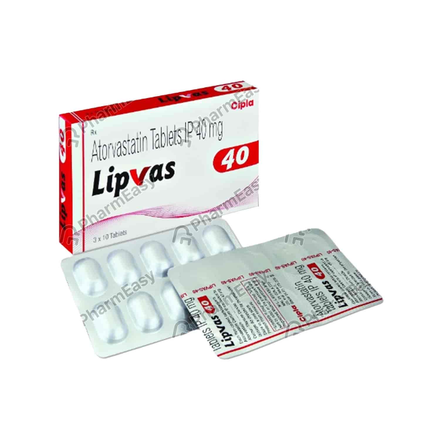 Lipvas 40mg Tab - Uses, Side Effects, Dosage, Composition & Price ...
