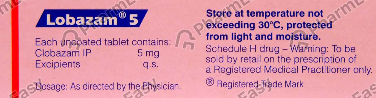 Lobazam 5 MG Tablet (10): Uses, Side Effects, Price & Dosage | PharmEasy