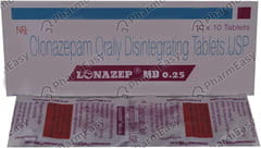 Lonazep Md 0.25 MG Tablet (10): Uses, Side Effects, Price & Dosage ...