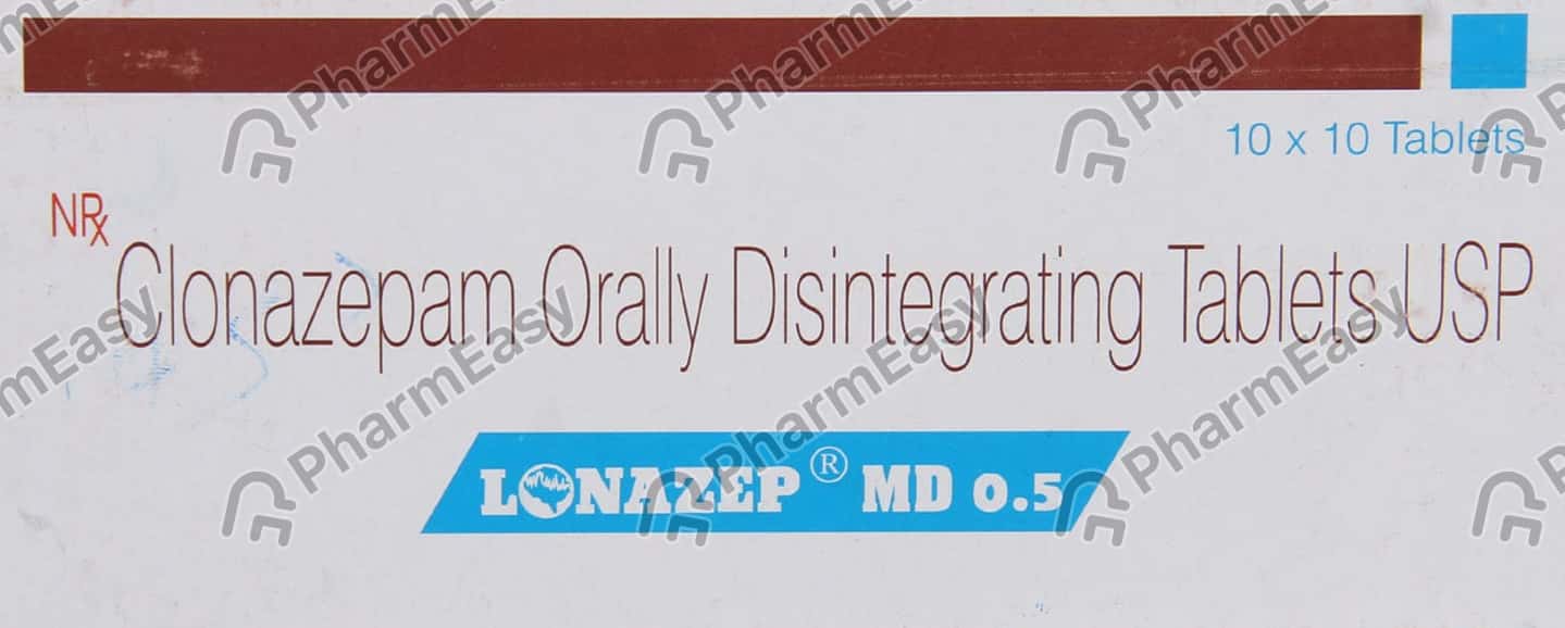 Lonazep Md 0.5 MG Tablet (10): Uses, Side Effects, Price & Dosage ...
