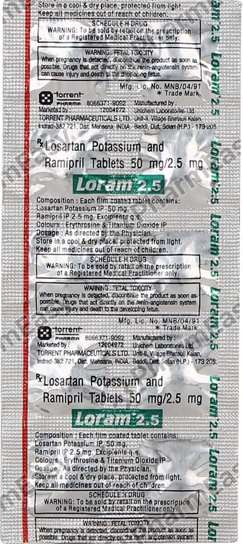 Loram 2.5mg Strip Of 10 Tablets: Uses, Side Effects, Price & Dosage ...