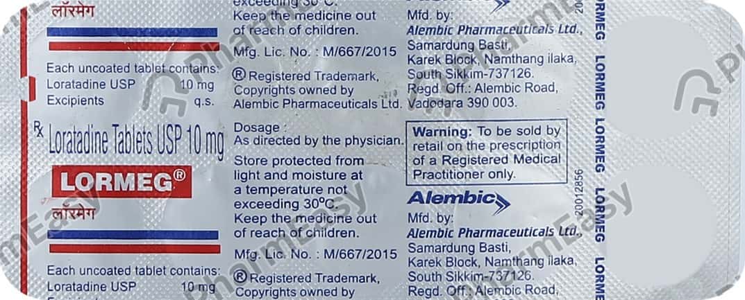 Lormeg 10 MG Tablet (10): Uses, Side Effects, Price & Dosage | PharmEasy