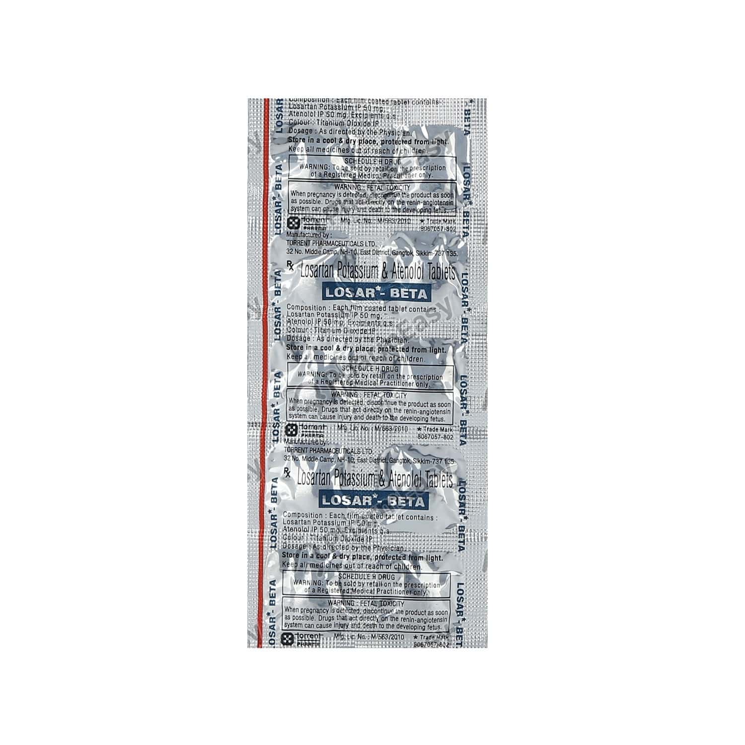 Buy Losar Beta Strip Of 10 Tablets Online at Flat 15% OFF | PharmEasy