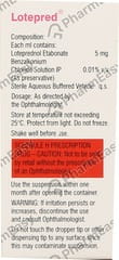Lotepred 5 MG Eye Drop (5): Uses, Side Effects, Price & Dosage | PharmEasy