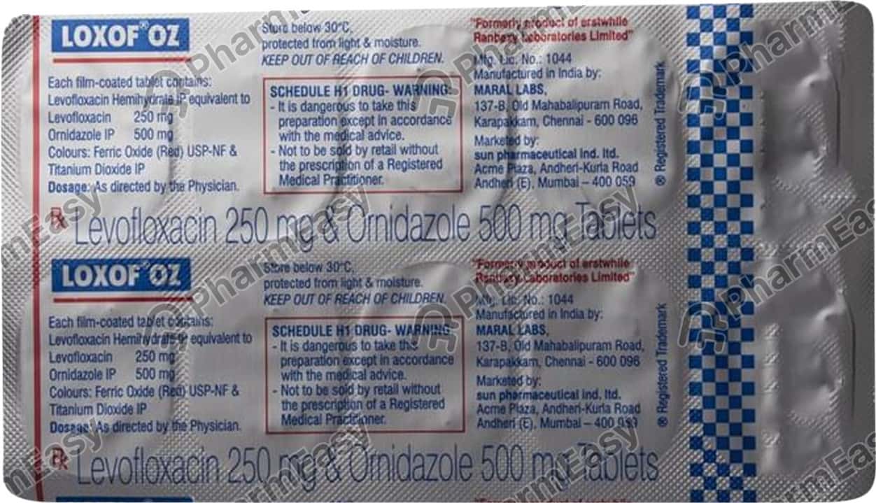 Loxof Oz Strip Of 10 Tablets: Uses, Side Effects, Price & Dosage ...
