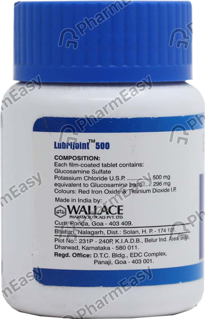 Lubrijoint 500 MG Tablet (60): Uses, Side Effects, Price & Dosage ...
