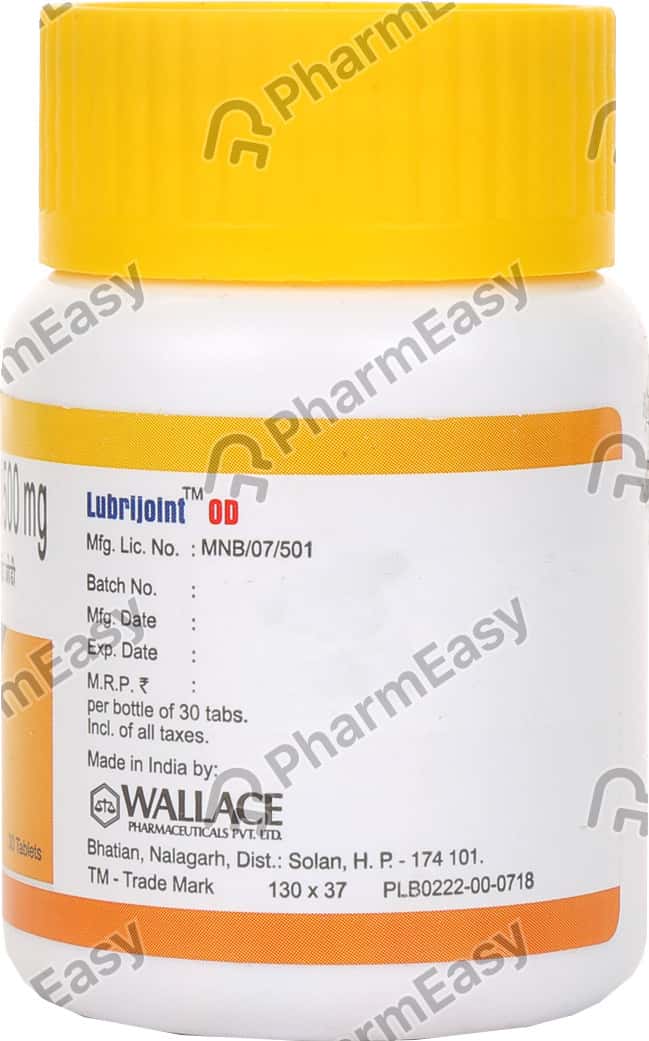 Lubrijoint Od 1500 MG Tablet (30): Uses, Side Effects, Price & Dosage ...