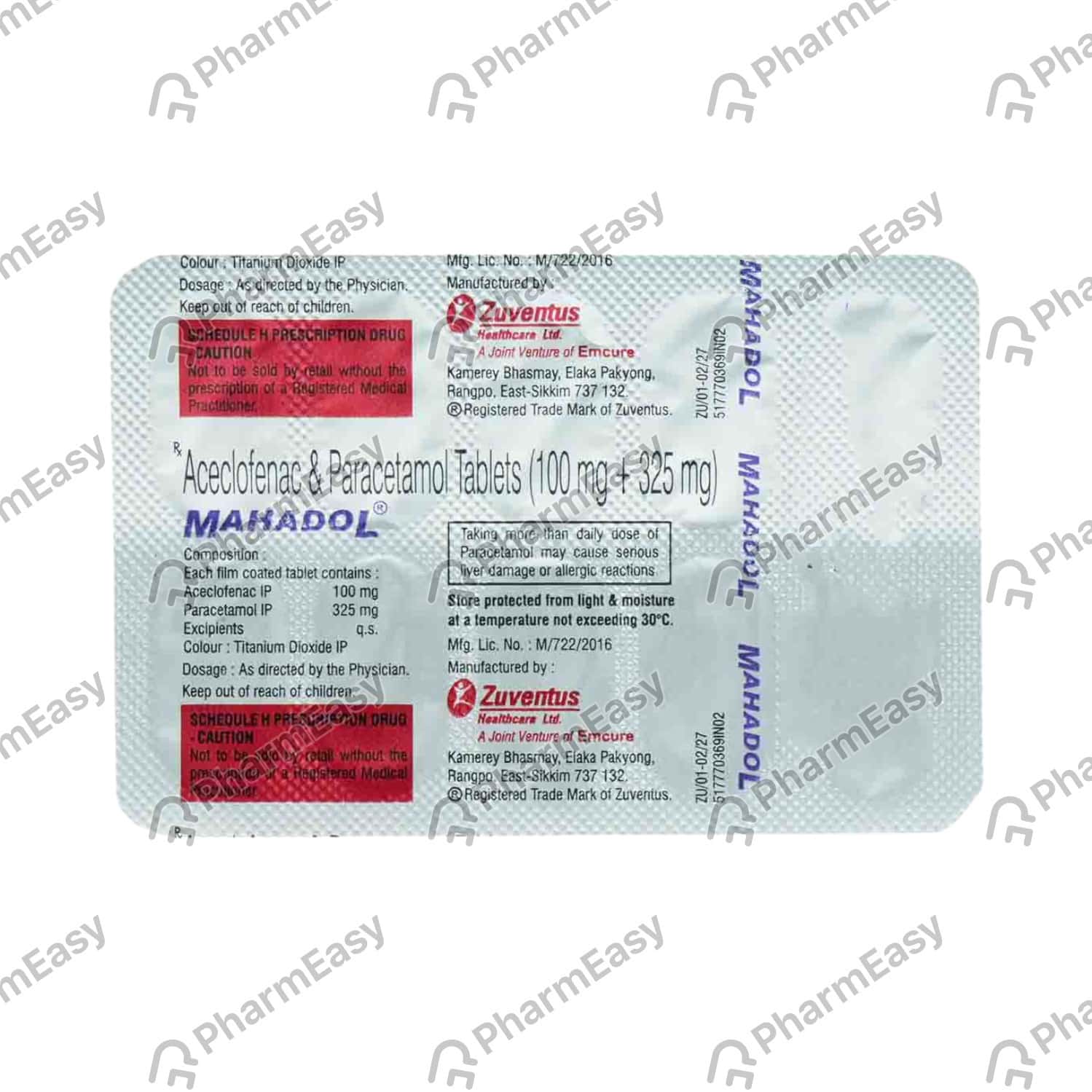 Mahadol Strip Of 10 Tablets: Uses, Side Effects, Price & Dosage | PharmEasy