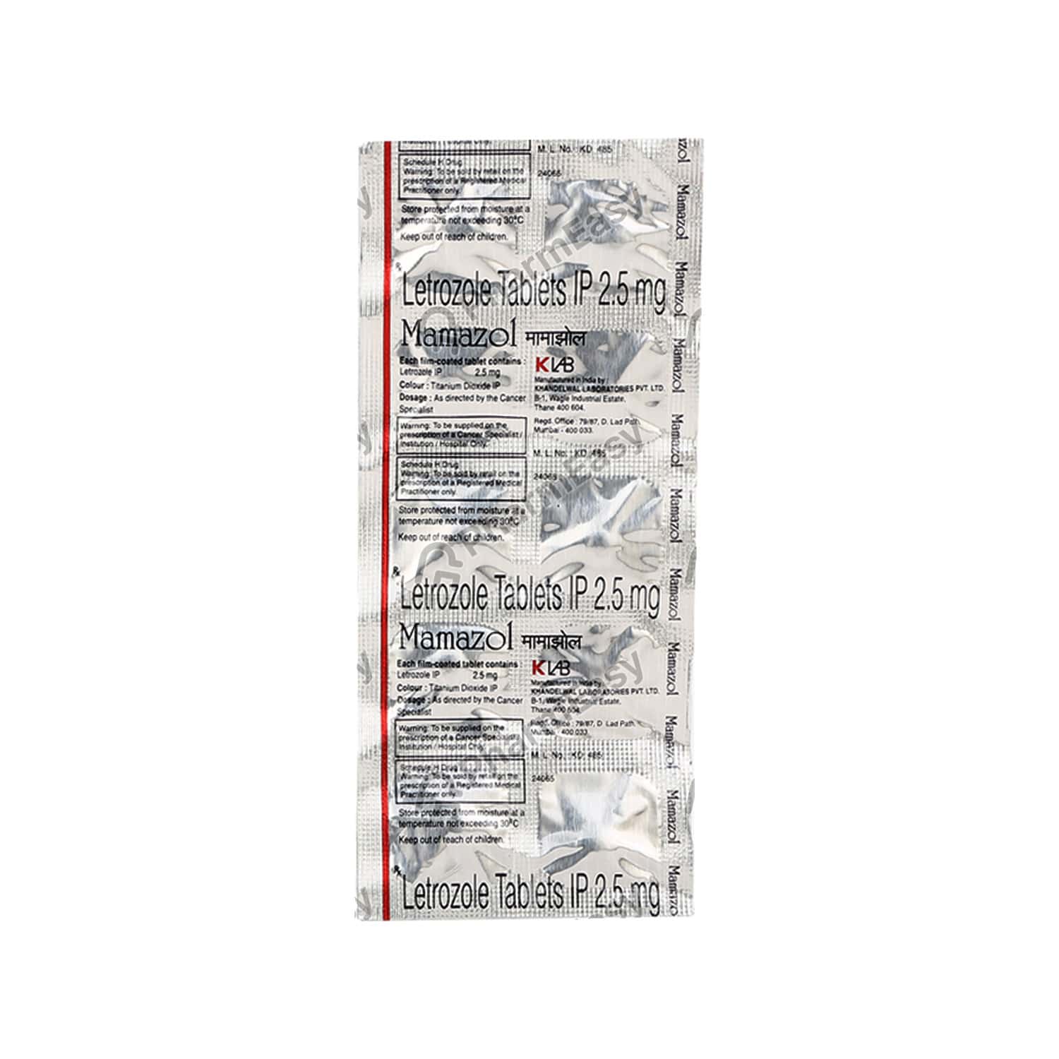 Buy Mamazol 2.5 MG Tablet (10) Online at Flat 18% OFF* | PharmEasy