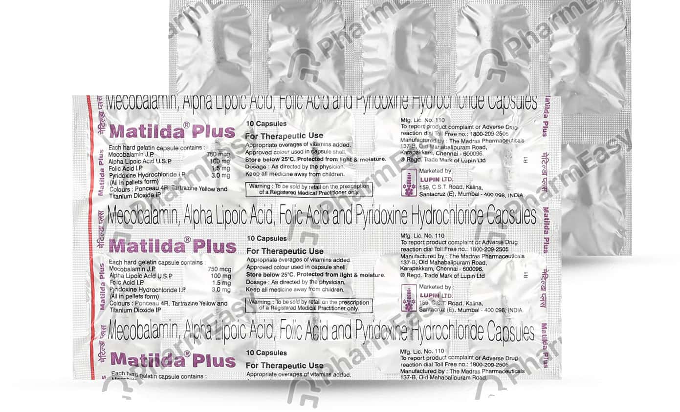 Matilda Plus Strip Of 10 Capsules: Uses, Side Effects, Price & Dosage ...