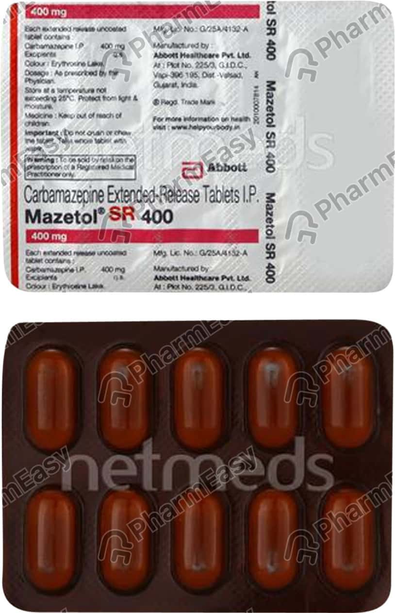 Buy Mazetol Sr 400 MG Tablet (10) Online at Flat 15% OFF | PharmEasy