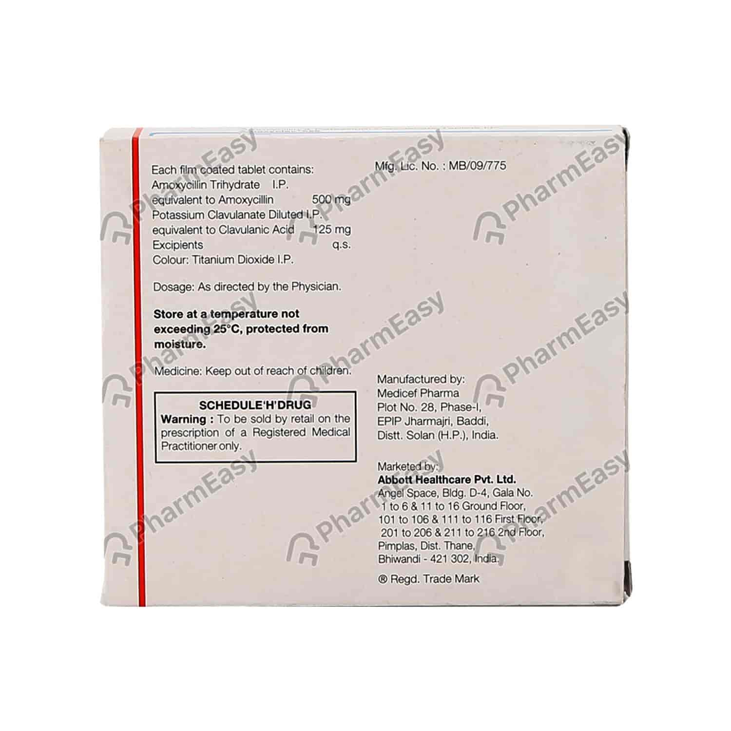 Amoxyclav 625mg Tablet - Uses, Side Effects, Dosage, Composition ...