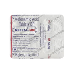 Meftal 500mg Tablet - Uses, Side Effects, Dosage, Composition & Price ...