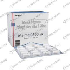 Melmet Sr 500 MG Tablet (10): Uses, Side Effects, Price & Dosage ...