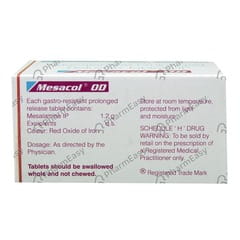 Mesacol Od 1.2 G Tablet (10): Uses, Side Effects, Price & Dosage ...