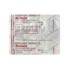 Metmin 500 MG Tablet (10) - Uses, Side Effects, Dosage, Composition ...
