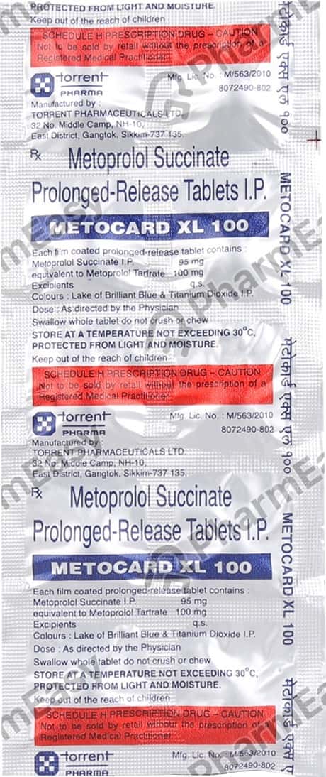 Buy Metocard Xl 100 MG Tablet (10) Online at Flat 15% OFF | PharmEasy