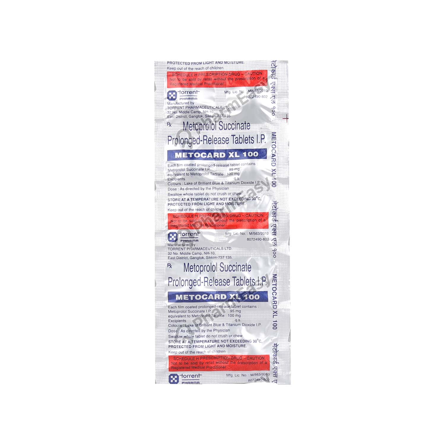 Metocard Xl 100 MG Tablet (10) - Uses, Side Effects, Dosage, Composition & Price | PharmEasy