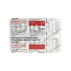 Metofix Xl 500 MG Tablet (10) - Uses, Side Effects, Dosage, Composition ...