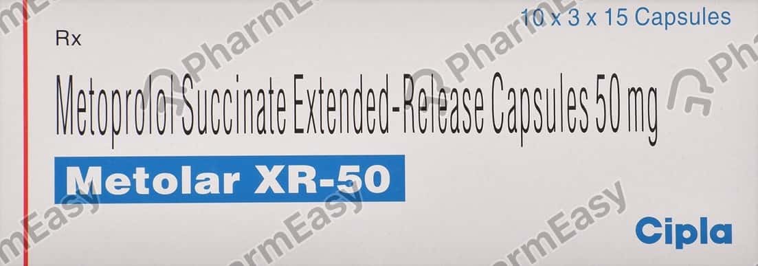 Metolar Xr 50 MG Capsule (10): Uses, Side Effects, Price, Dosage ...