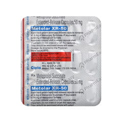 Metolar Xr 50 MG Capsule (15) - Uses, Side Effects, Dosage, Composition ...