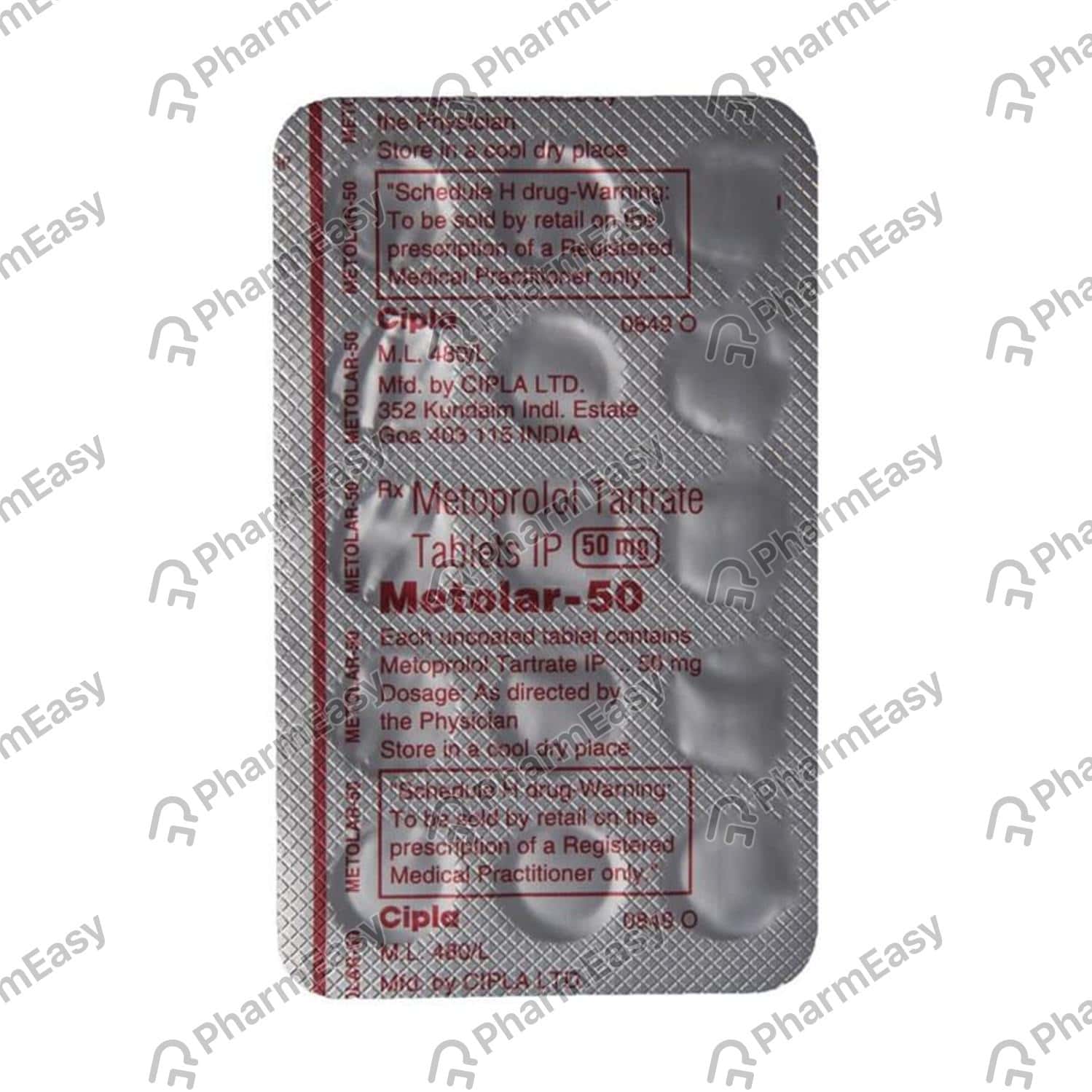 Metolar 50 MG Tablet (10): Uses, Side Effects, Price & Dosage | PharmEasy