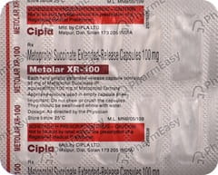 Metolar Xr 100 MG Capsule (10): Uses, Side Effects, Price & Dosage ...