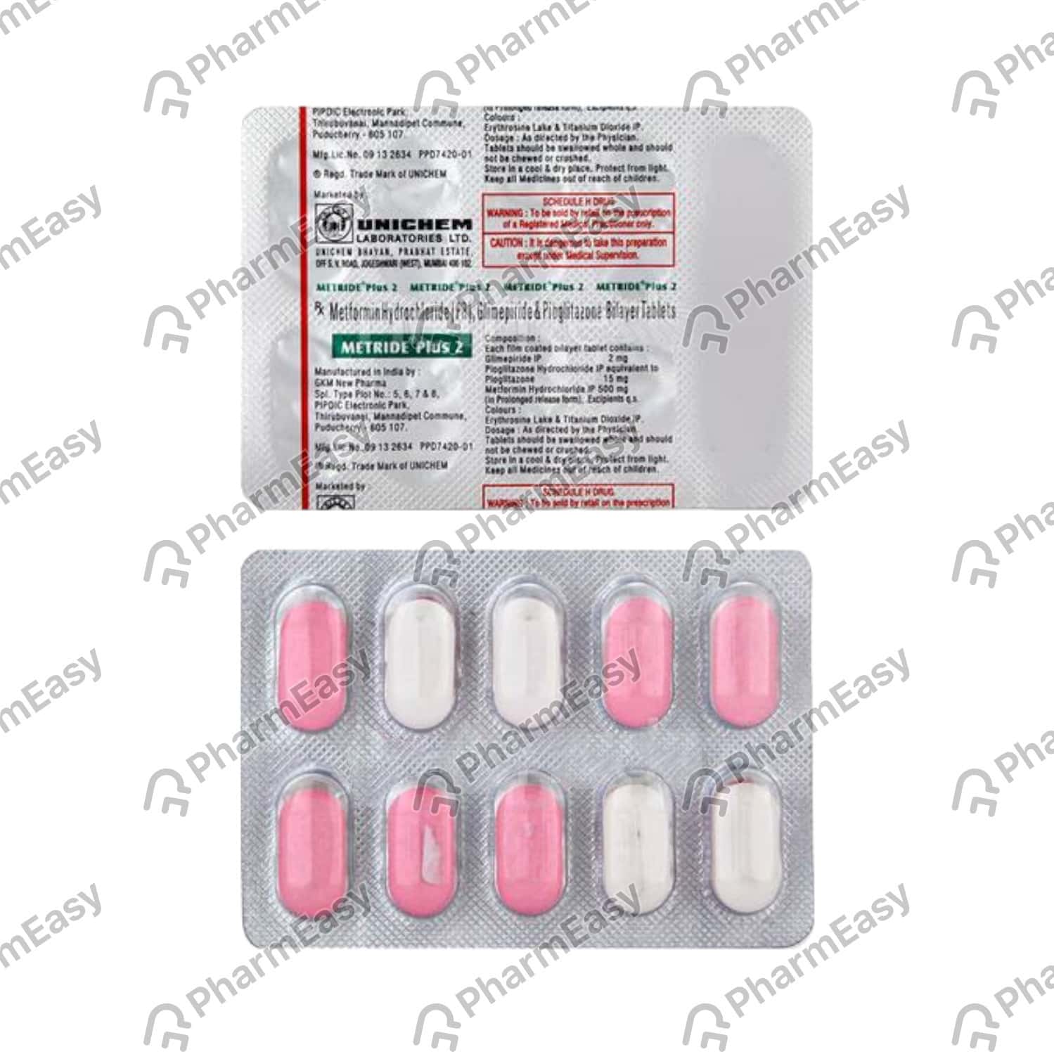 Metride Plus 2mg Strip Of 10 Tablets: Uses, Side Effects, Price ...