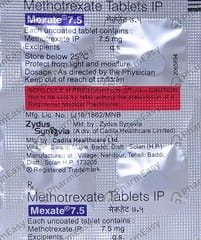 Mexate 7.5 MG Tablet (4): Uses, Side Effects, Price & Dosage | PharmEasy