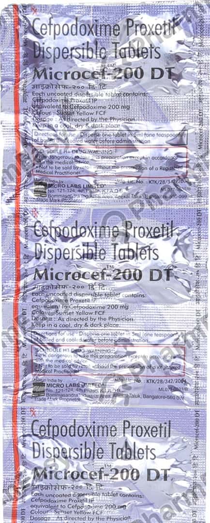 Microcef-200 DT Tablet: Uses, Side-effects, Price, Dosage & More Info ...