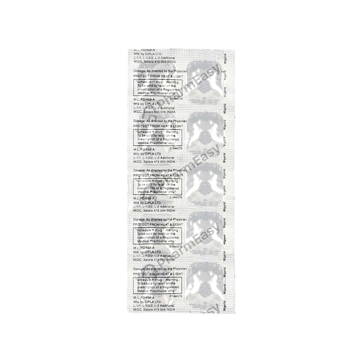 Buy Migarid 5 MG Tablet (10) Online at Flat 18% OFF* | PharmEasy