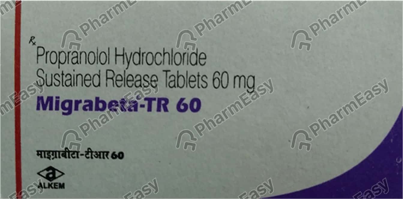 Migrabeta Tr 60 MG Tablet (10): Uses, Side Effects, Price & Dosage ...